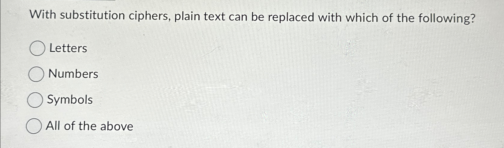 Solved With substitution ciphers, plain text can be replaced | Chegg.com