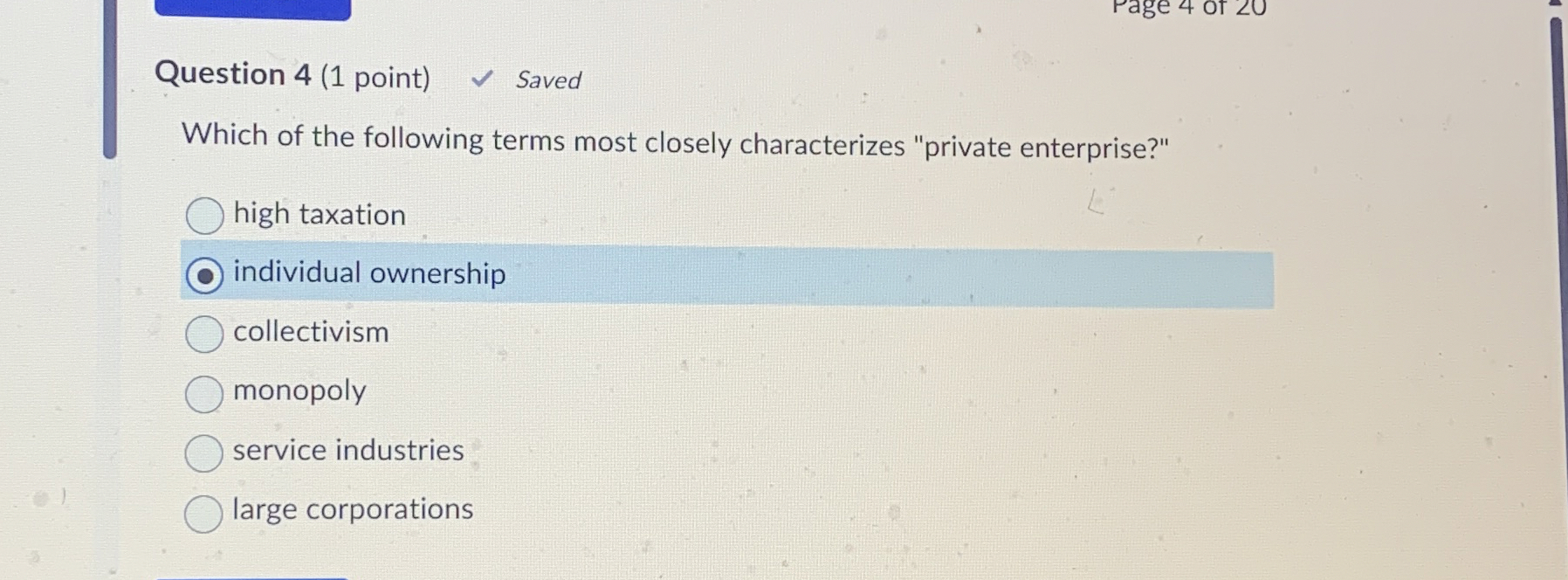 Solved Question 4 (1 ﻿point) ﻿SavedWhich of the following | Chegg.com
