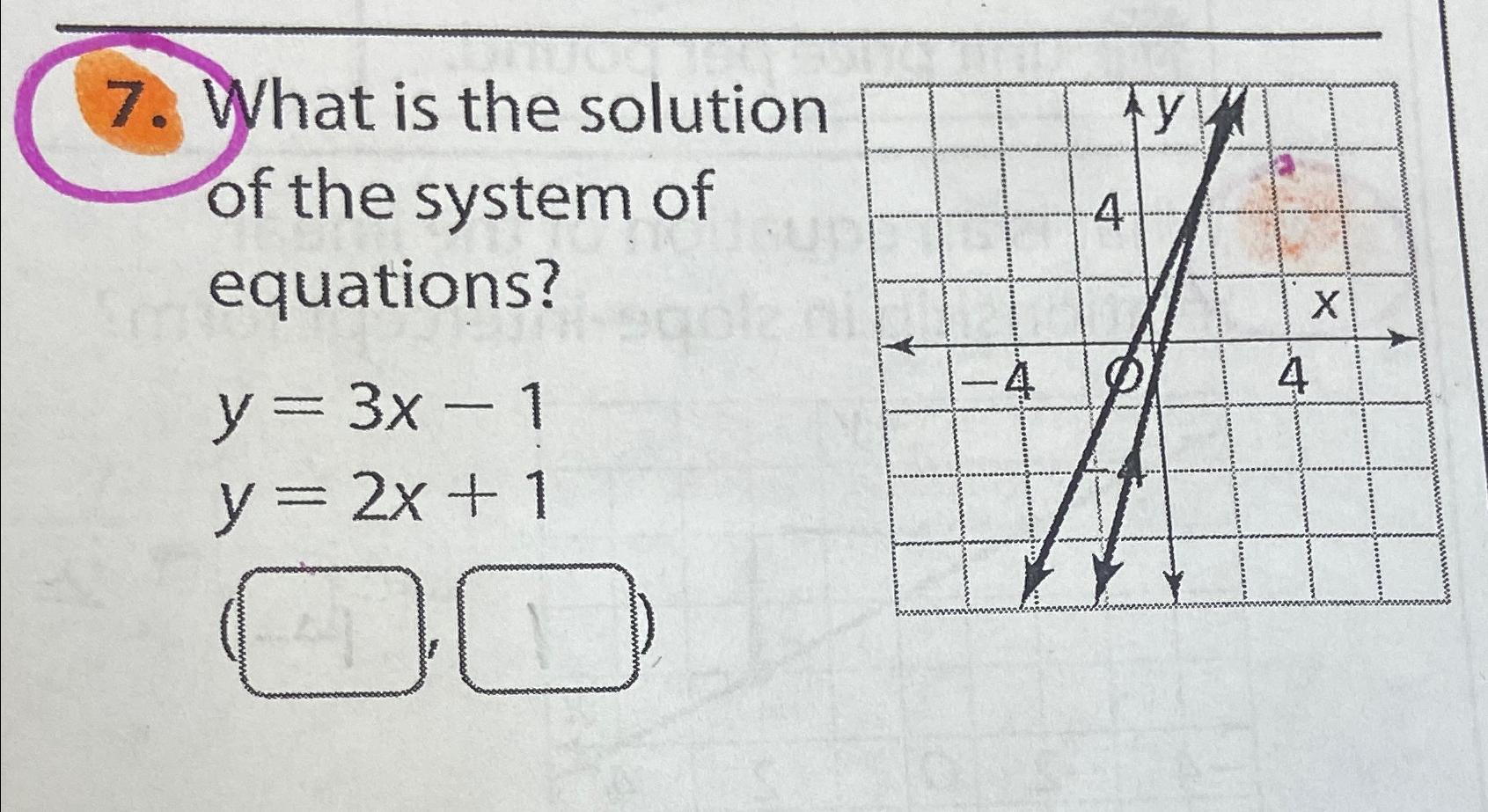 Solved What is the solution of the system of | Chegg.com