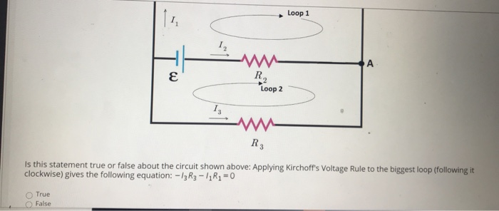 Solved Loop 1 1, To A R. Loop 2 І. R3 Is this statement true | Chegg.com