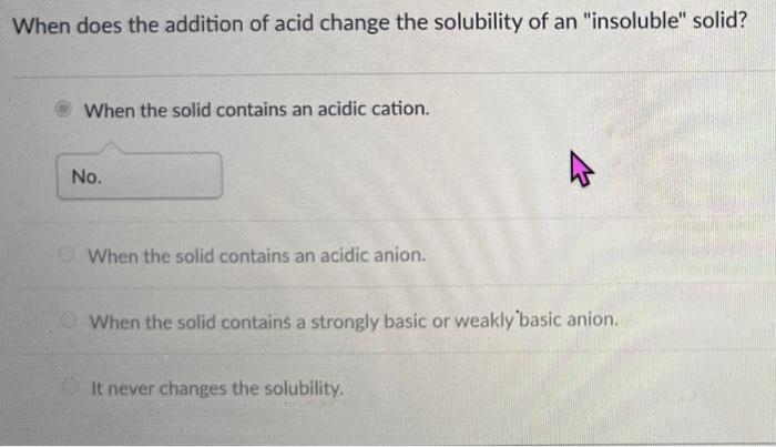 Solved Will adding acid increase the solubility of AgF ? | Chegg.com