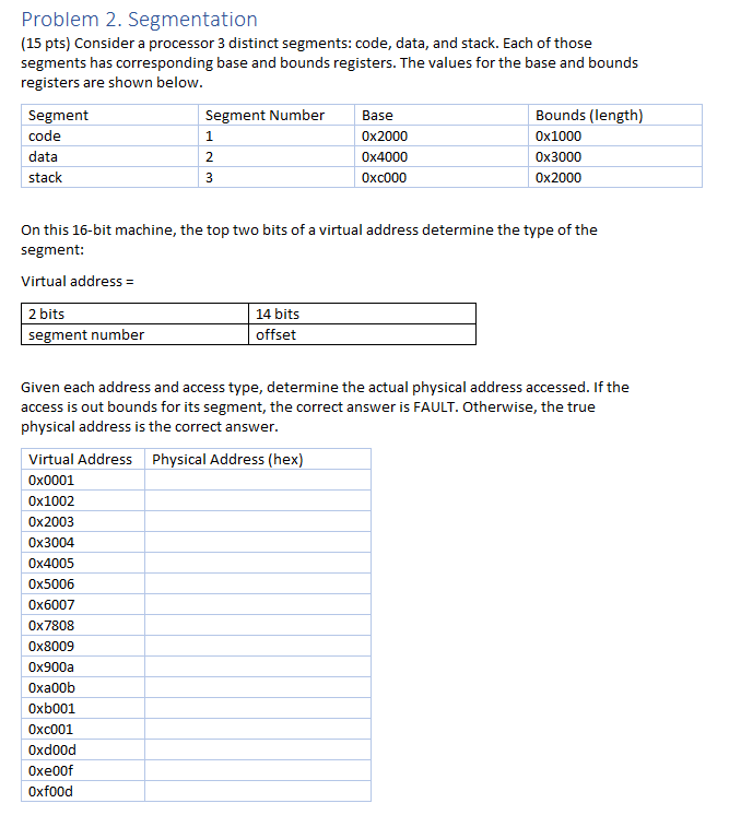 Solved Problem 2. ﻿Segmentation(15 ﻿pts) ﻿Consider a | Chegg.com