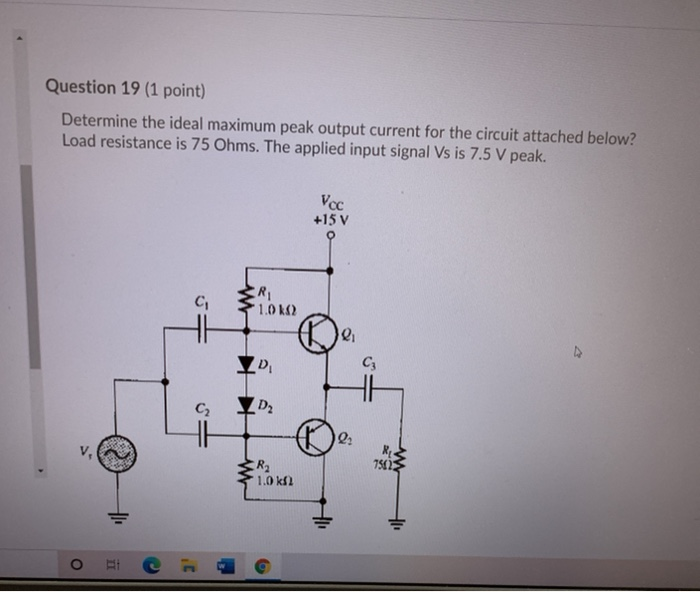 Solved Question 19 (1 point) Determine the ideal maximum | Chegg.com