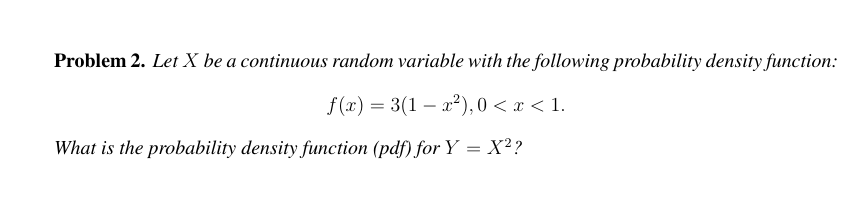Solved Problem 2. ﻿Let x ﻿be a continuous random variable | Chegg.com