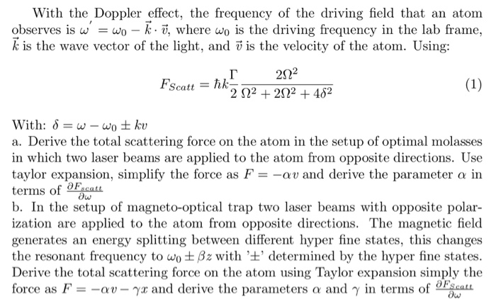 With the Doppler effect, the frequency of the driving | Chegg.com