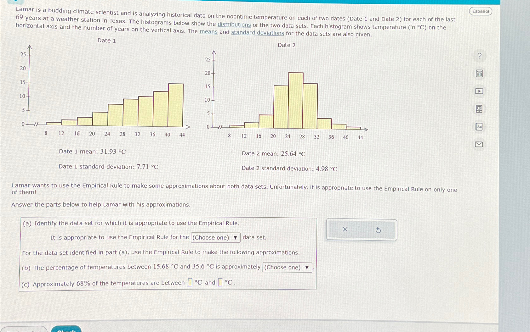 Solved Lamar is a budding climate scientist and is analyzing | Chegg.com
