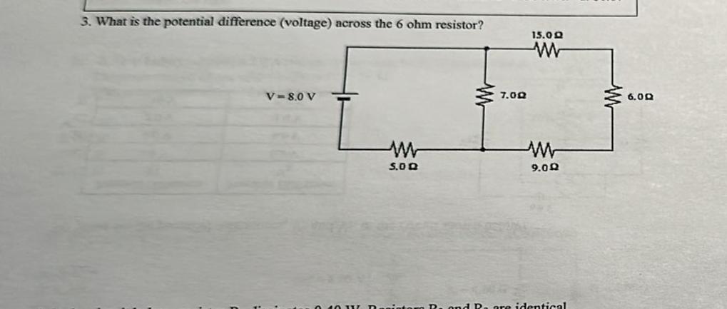 Solved What Is The Potential Difference Voltage ﻿across 1698