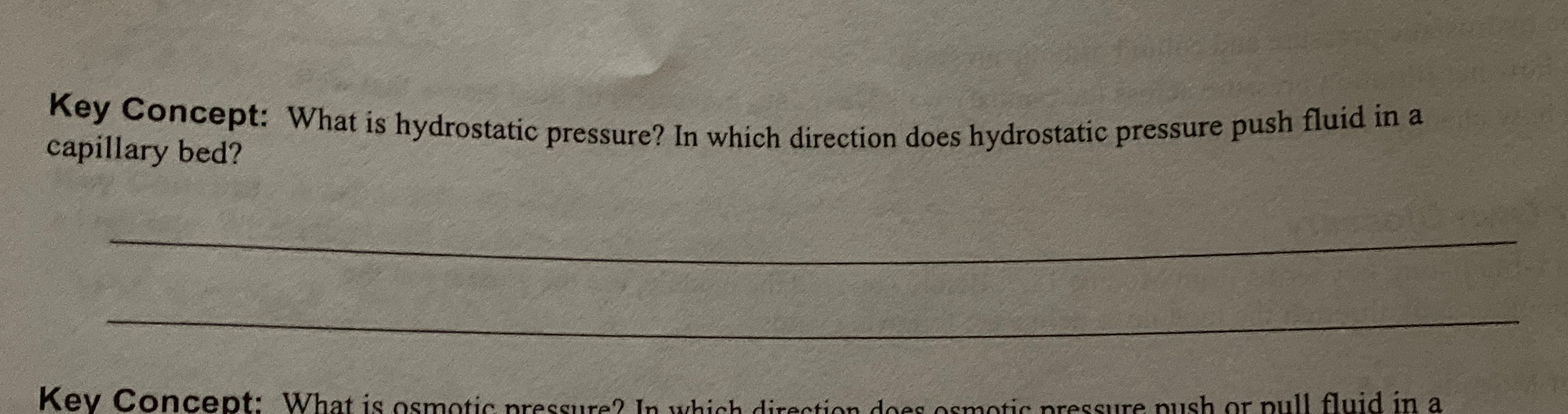 Solved Key Concept: What is hydrostatic pressure? In which | Chegg.com