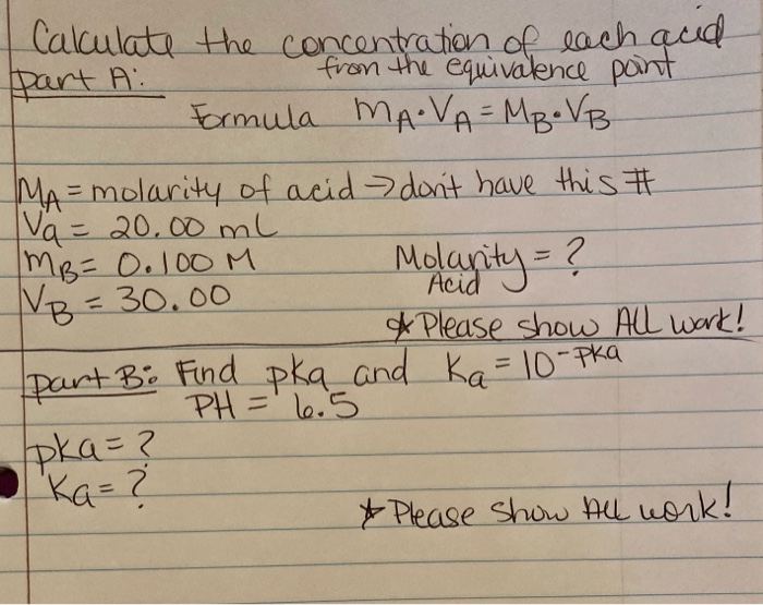 Solved part Ai Calculate the concentration of each and from | Chegg.com