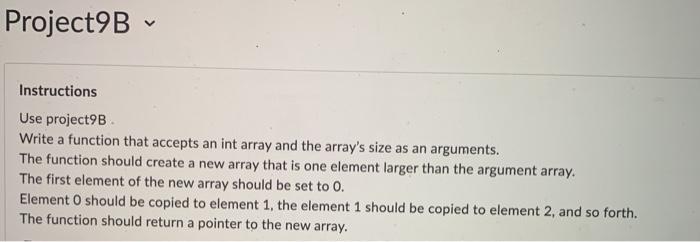 Solved Project9B Instructions Use project9B Write a function | Chegg.com