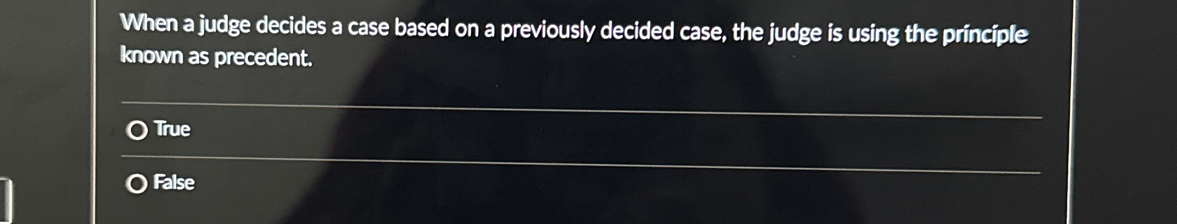 Solved When a judge decides a case based on a previously | Chegg.com