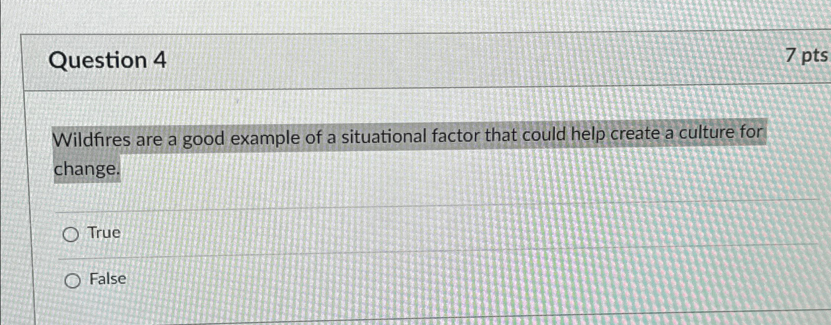 Solved Question 47 ﻿ptsWildfires are a good example of a | Chegg.com