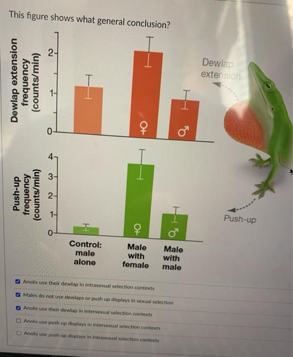 Solved This figure shows what general conclusion? 2- Dewlap | Chegg.com