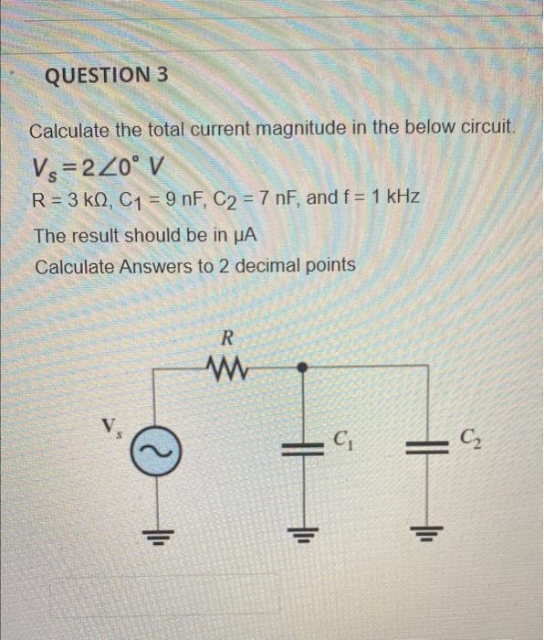 Solved Calculate the total current magnitude in the below | Chegg.com