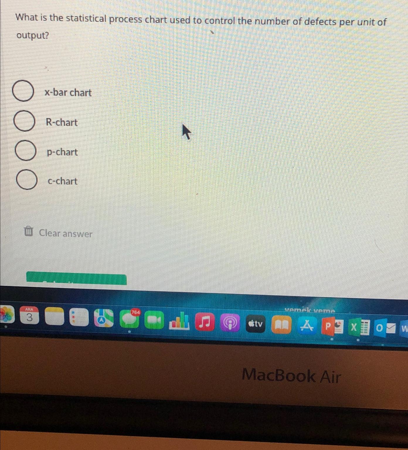Solved What is the statistical process chart used to control | Chegg.com
