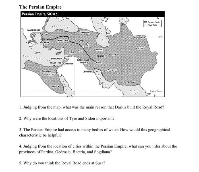 Persian Empire Map Royal Road