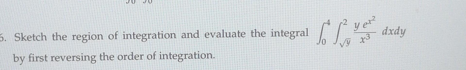 Solved Sketch the region of integration and evaluate the | Chegg.com