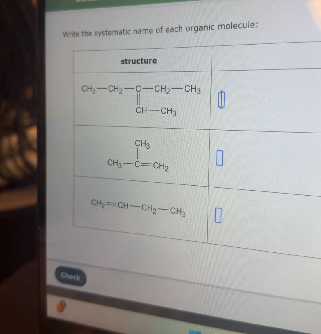 Solved Write the systematic name of each organic molecule: | Chegg.com