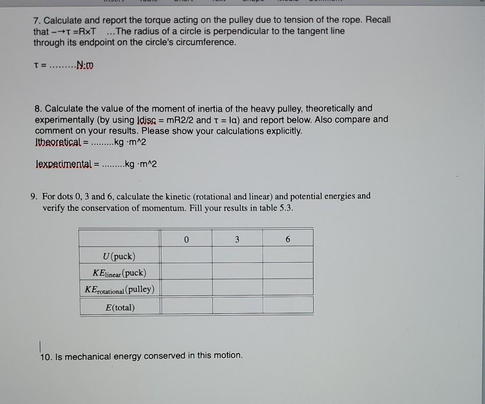 Solved heavy pulley fasine puck Incline the air table by | Chegg.com