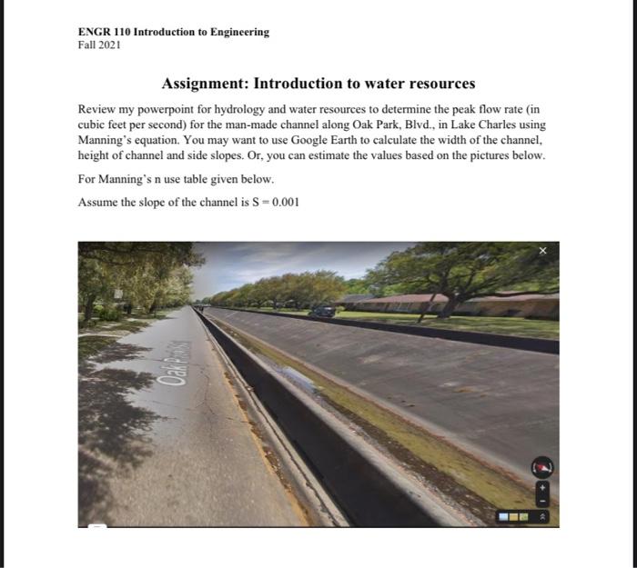 Solved ENGR 110 Introduction to Engineering Fall 2021 | Chegg.com