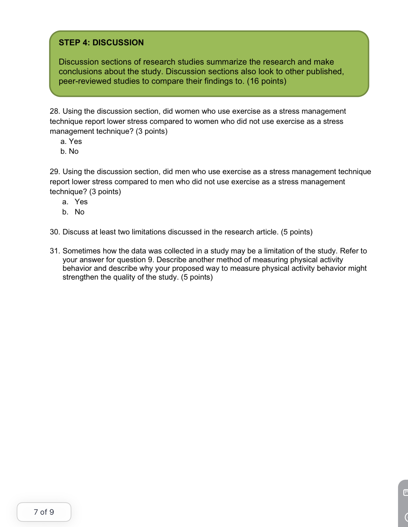 Solved STEP 4: DISCUSSIONDiscussion sections of research | Chegg.com