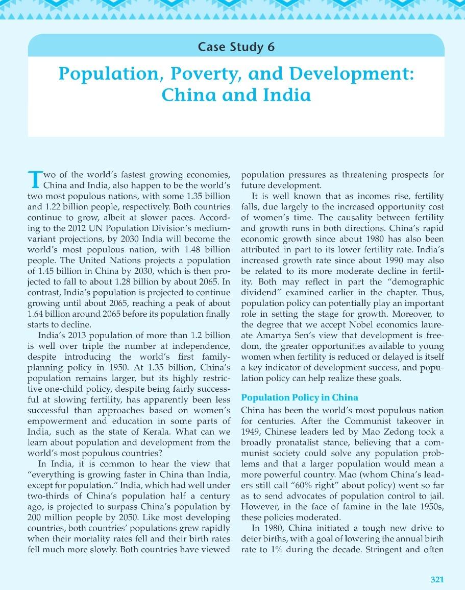 Solved Case Study 6 Population, Poverty, and Development: | Chegg.com