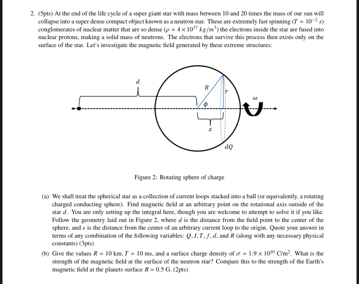 Solved (5pts) ﻿At the end of the life cycle of a super giant | Chegg.com