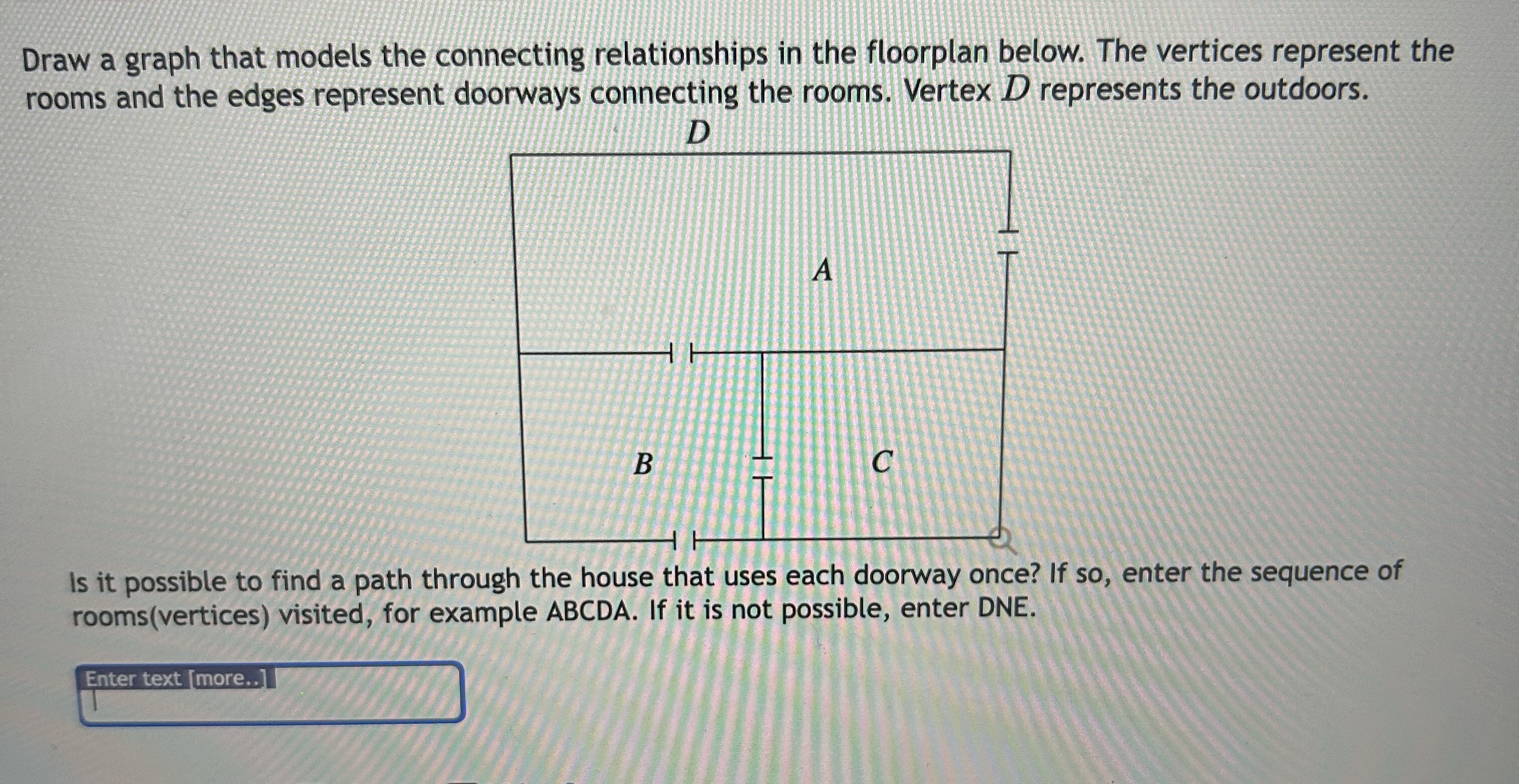 Solved Draw a graph that models the connecting relationships | Chegg.com