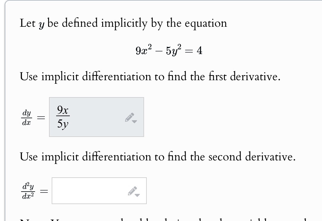Solved Let y ﻿be defined implicitly by the | Chegg.com