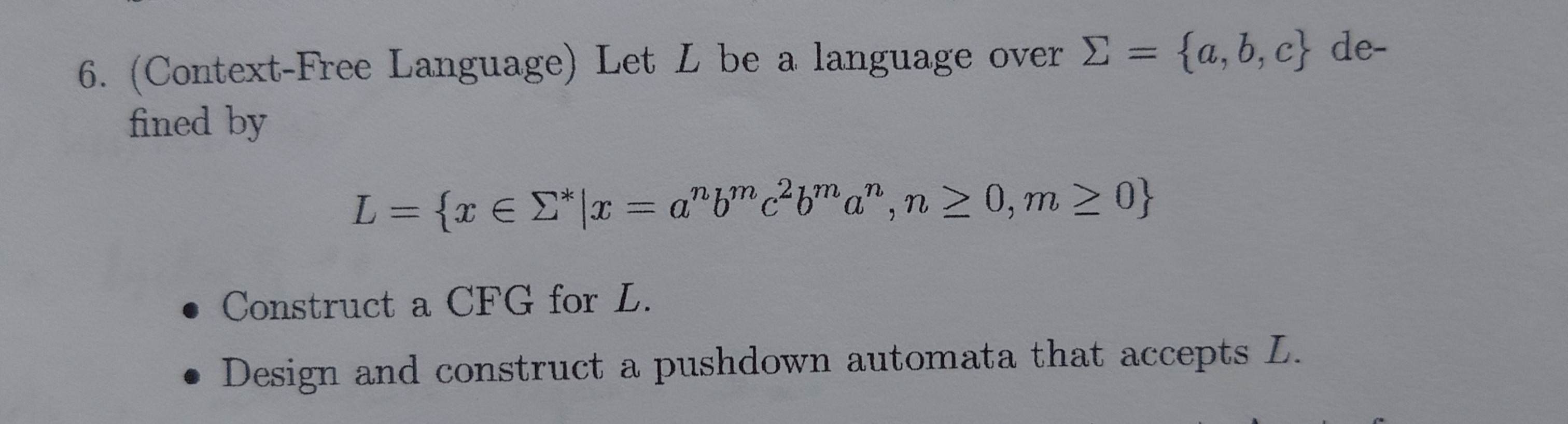 Solved Please look at the picture. (Context-Free Language) | Chegg.com