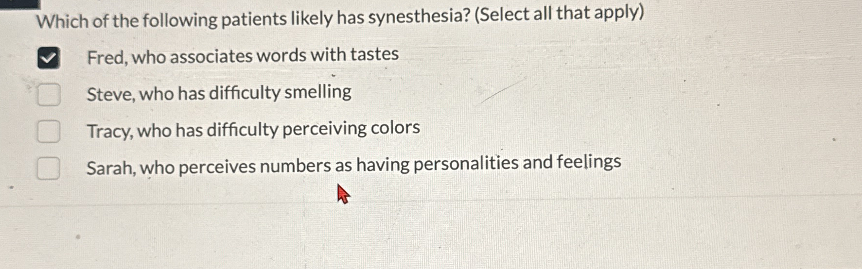 Which of the following patients likely has | Chegg.com