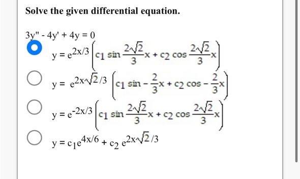Solved Solve the given differential equation. | Chegg.com