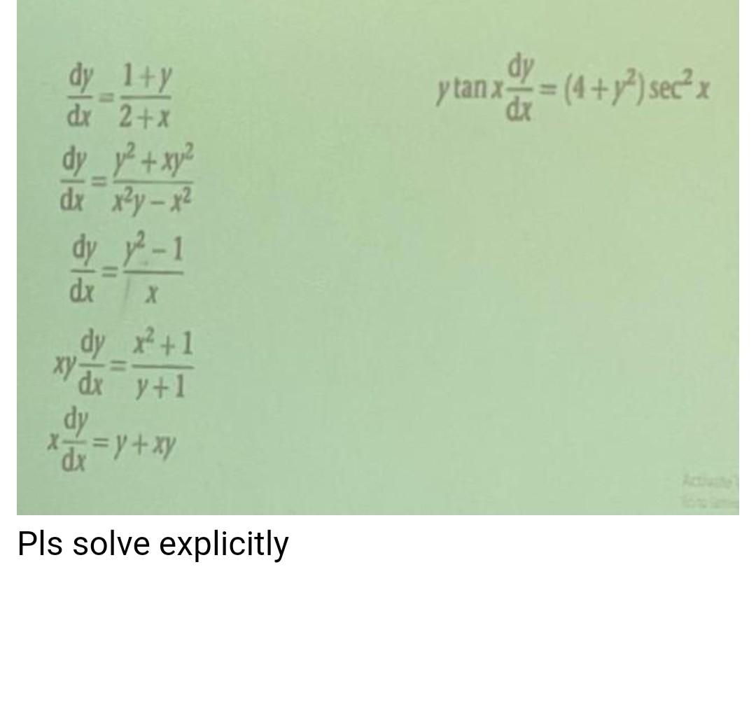 Solved \\[ \\begin{array}{l} \\frac{d y}{d | Chegg.com