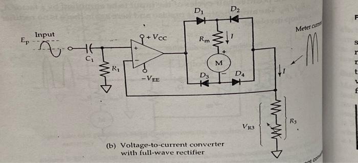 Solved The ac electronic voltmeter circuit in Fig. 5-13 uses | Chegg.com