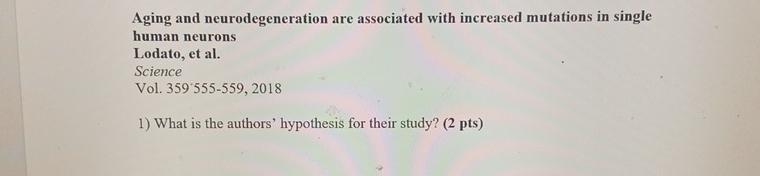 Solved Aging and neurodegeneration are associated with | Chegg.com