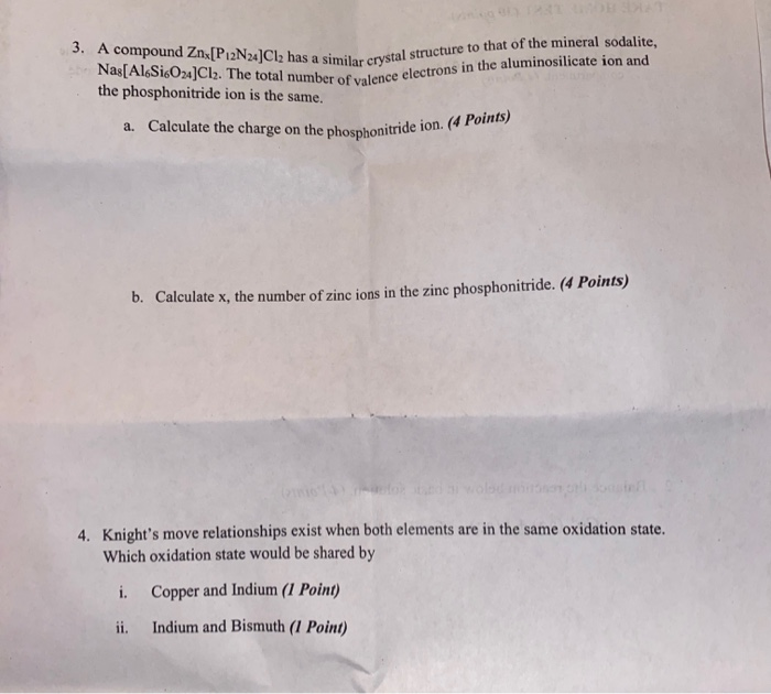 Solved rustal structure to that of the mineral sodalite, ce | Chegg.com