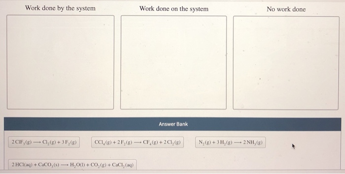 Solved Work done by the system Work done on the system No | Chegg.com