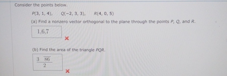 Solved Consider the points | Chegg.com