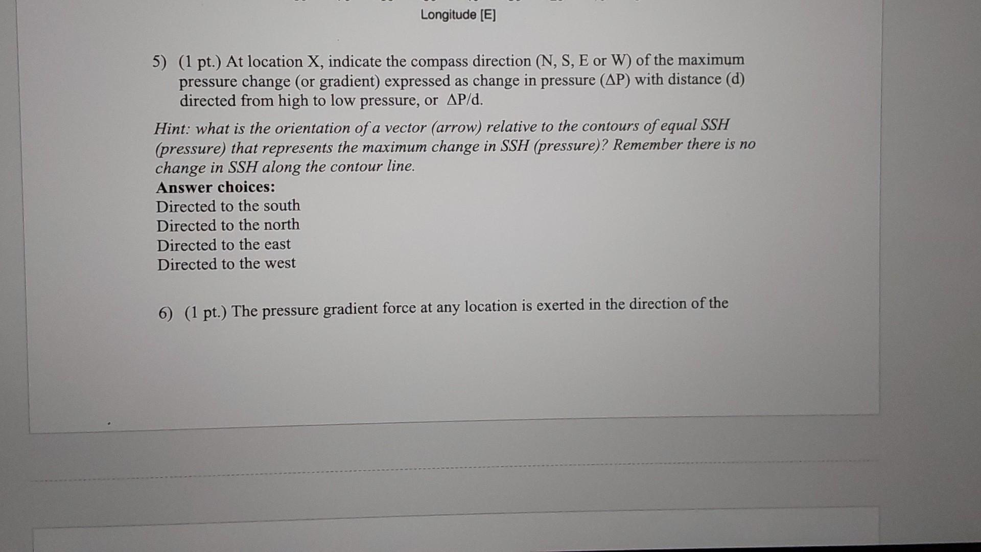 Solved Part 2 Sea Surface Height And Geostrophic Currents