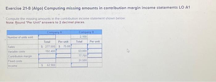 Solved Exercise 21 8 Algo Computing Missing Amounts In