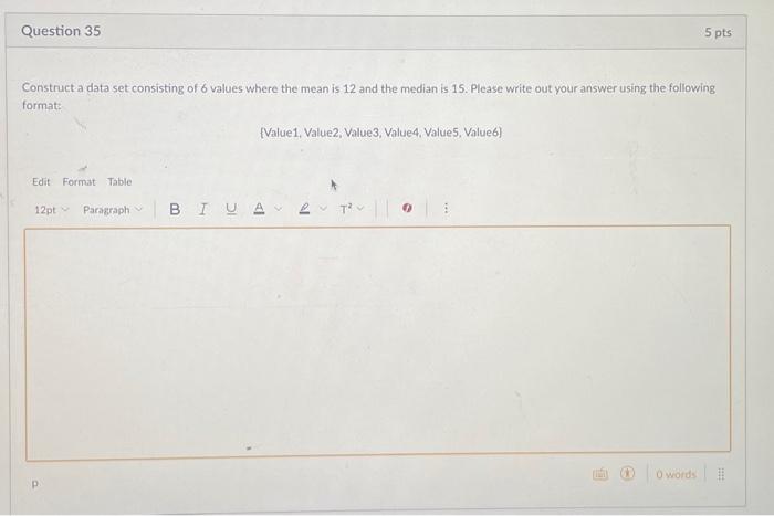 Solved Construct a data set consisting of 6 values where the | Chegg.com
