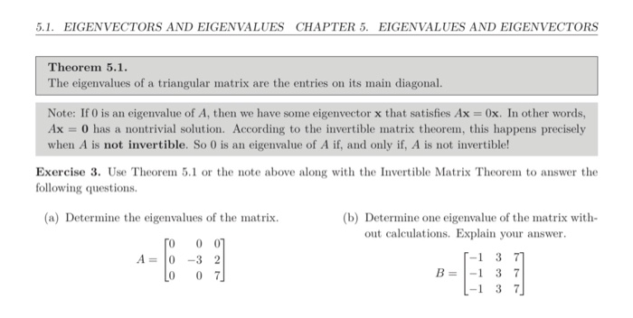 Solved 5.1. EIGENVECTORS AND EIGENVALUES CHAPTER 5. | Chegg.com