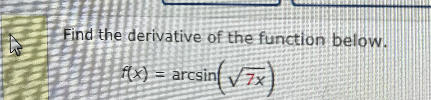 Solved Find the derivative of the function | Chegg.com