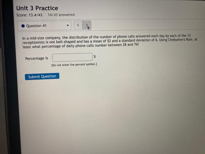 Solved Unit 3 Practice Score: 13.4/43 14/43 answered | Chegg.com