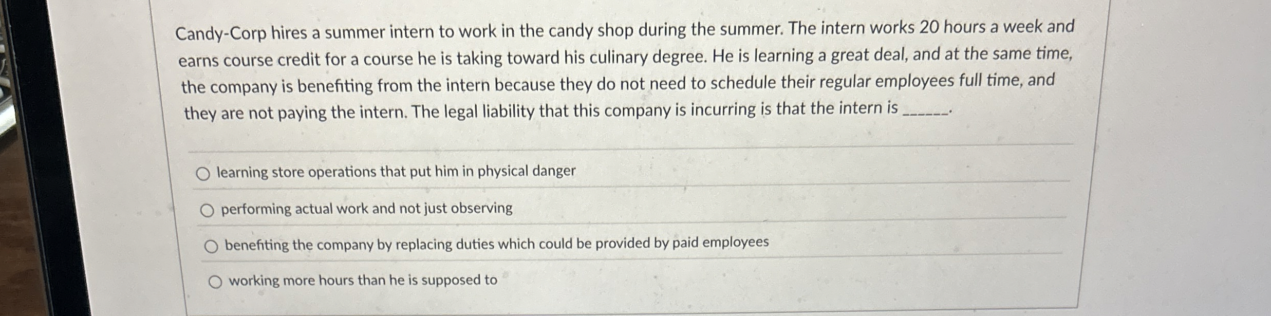 Solved Candy-Corp hires a summer intern to work in the candy | Chegg.com