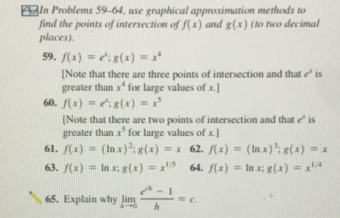 Solved In Problems 59-64. use graphical approximation | Chegg.com