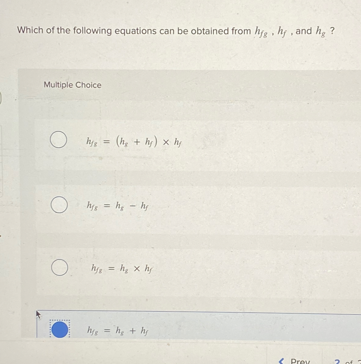 Solved Which of the following equations can be obtained from | Chegg.com