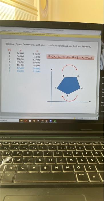 Fxample Please Find The Area With Given Coordinate 