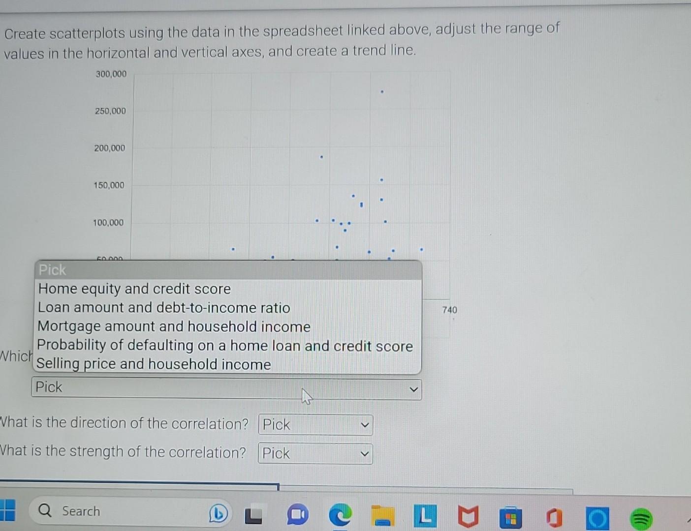 Solved Create scatterplots using the data in the spreadsheet | Chegg.com