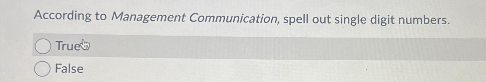 Solved According to Management Communication, spell out | Chegg.com